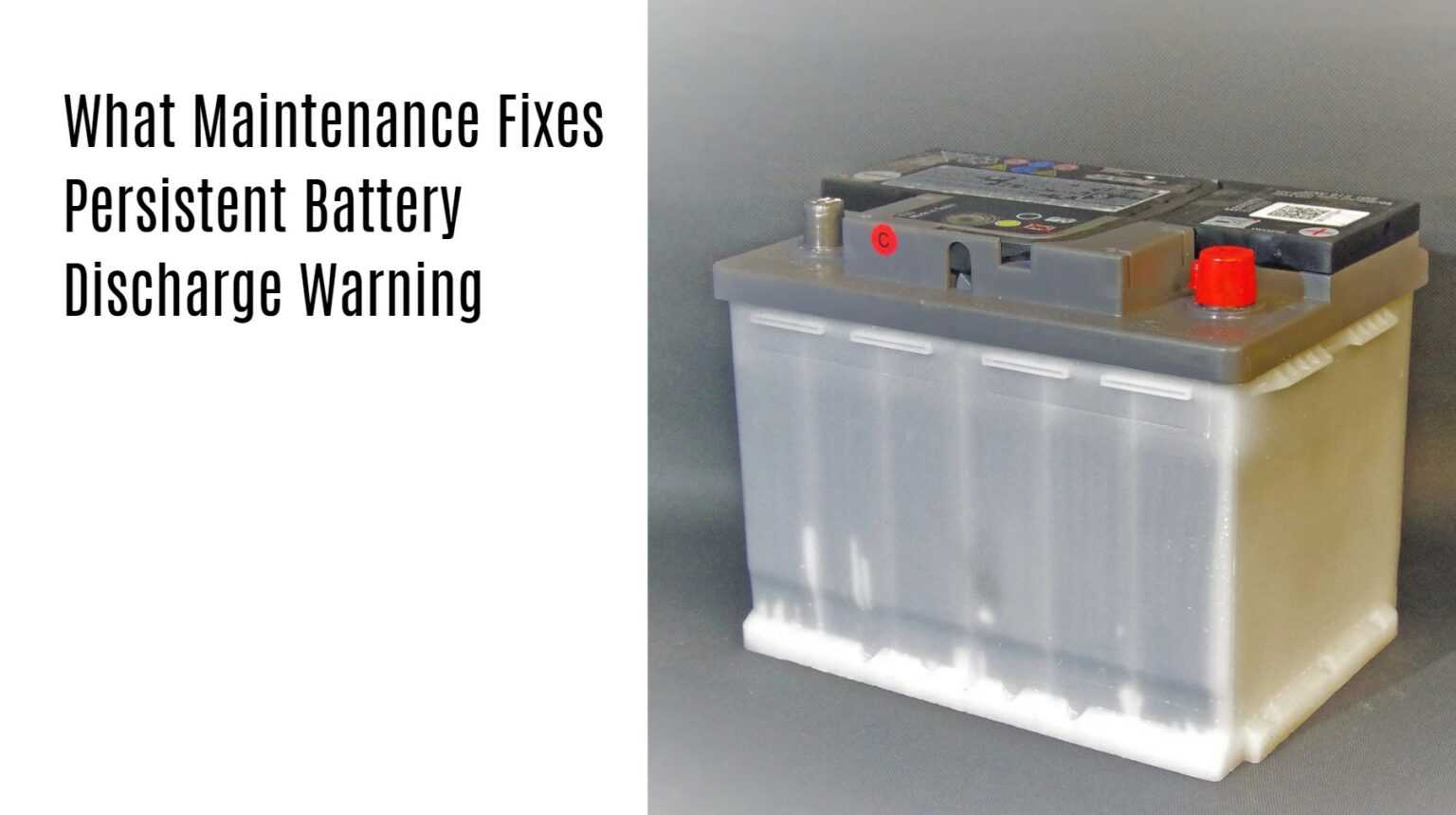 Battery discharge warning - why is it on and how to fix it?