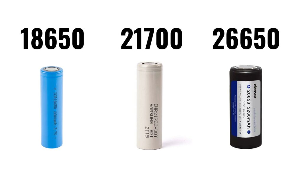 How Do 18650, 21700, and 26650 Batteries Compare? | Redway Tech